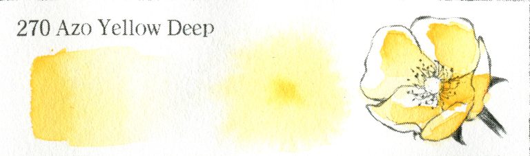 270 Azo Yellow Deep | 水彩絵具使ってみた！ドットコム